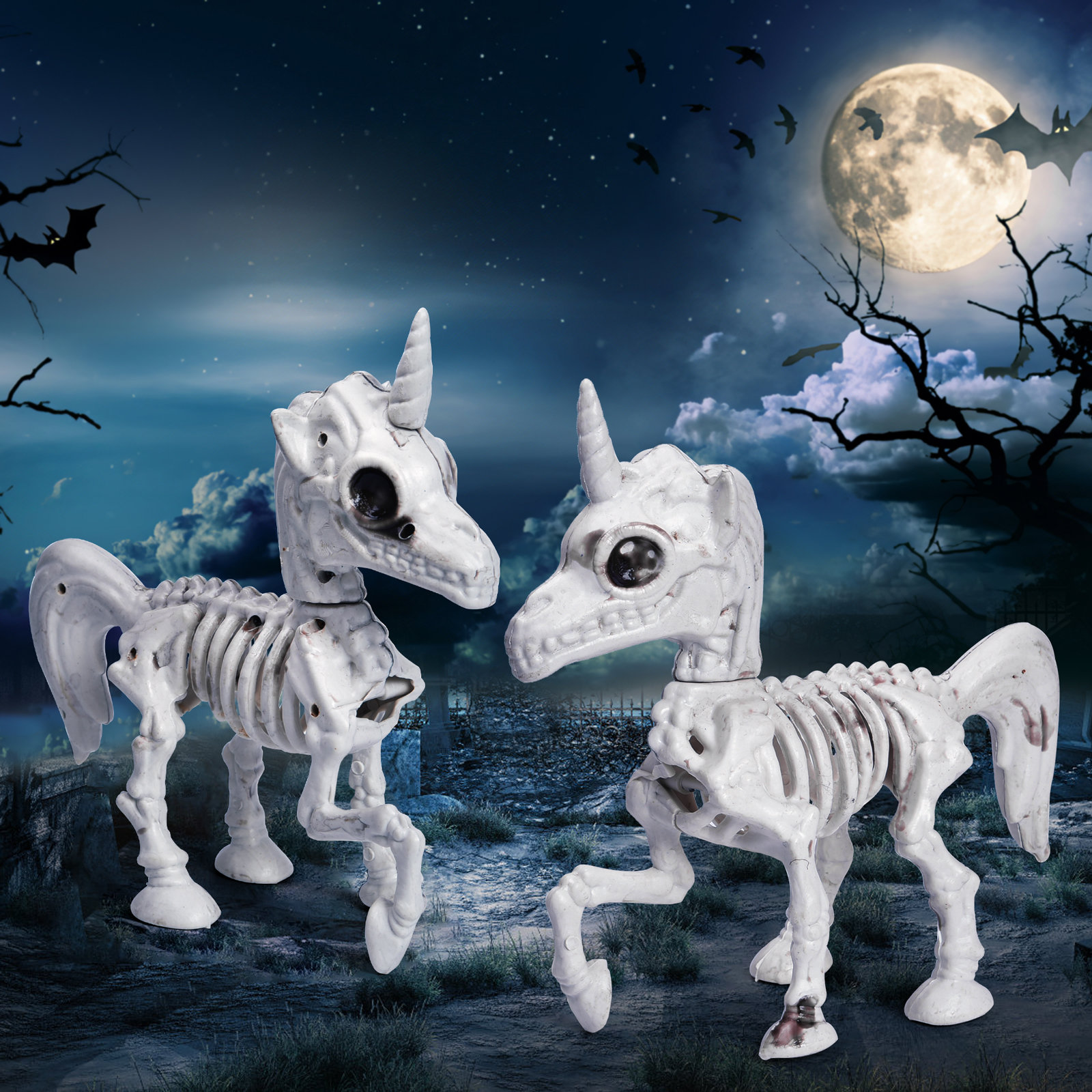 The Holiday Aisle® Unicorn Skeleton Figurine & Collectibles - Wayfair ...