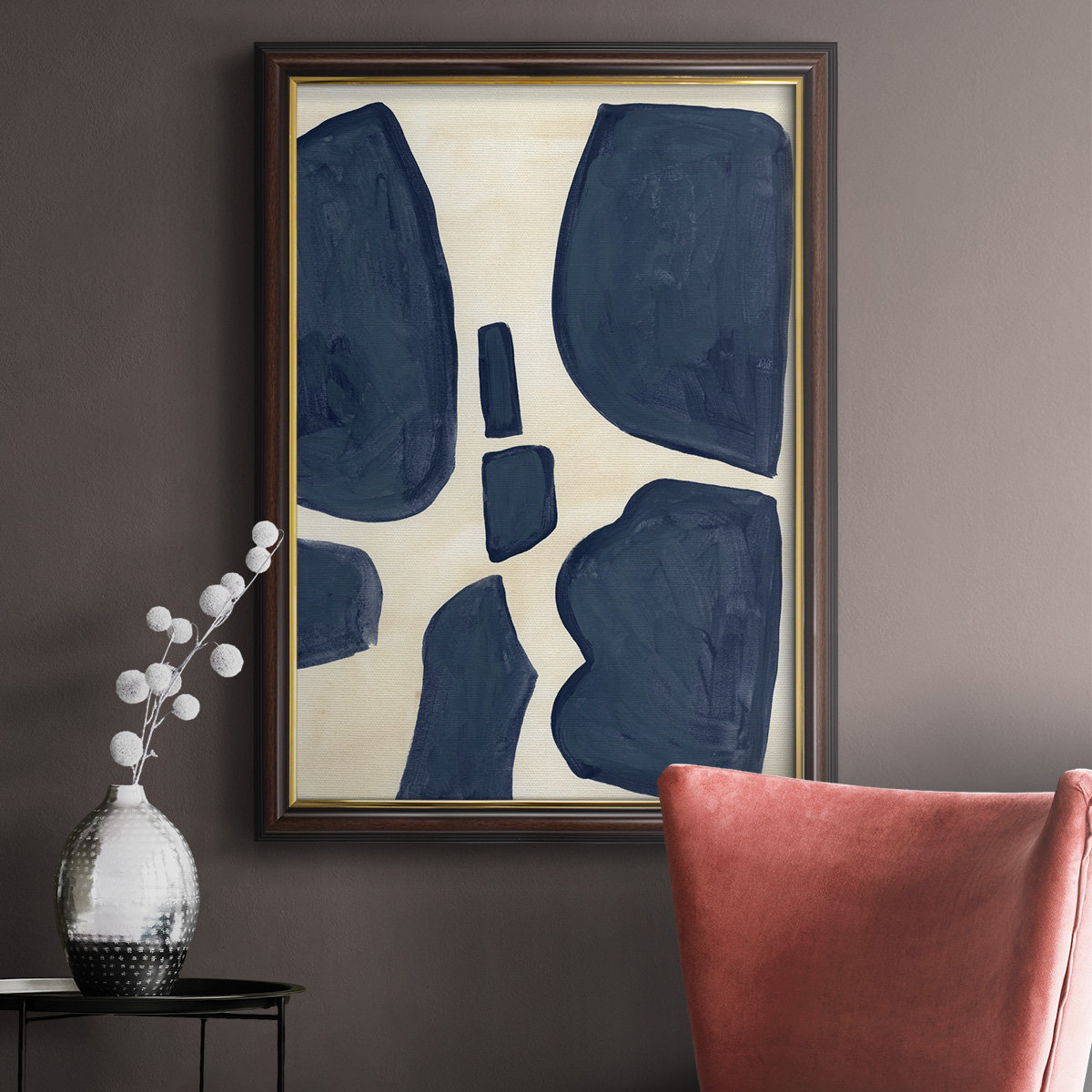 Corrigan Studio® Blue Pieces II Premium Framed Canvas- Ready To Hang ...