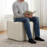 JC HOME Modern Square Pouf Ottoman Footstool, 19" X 19" X 18", Multi ...