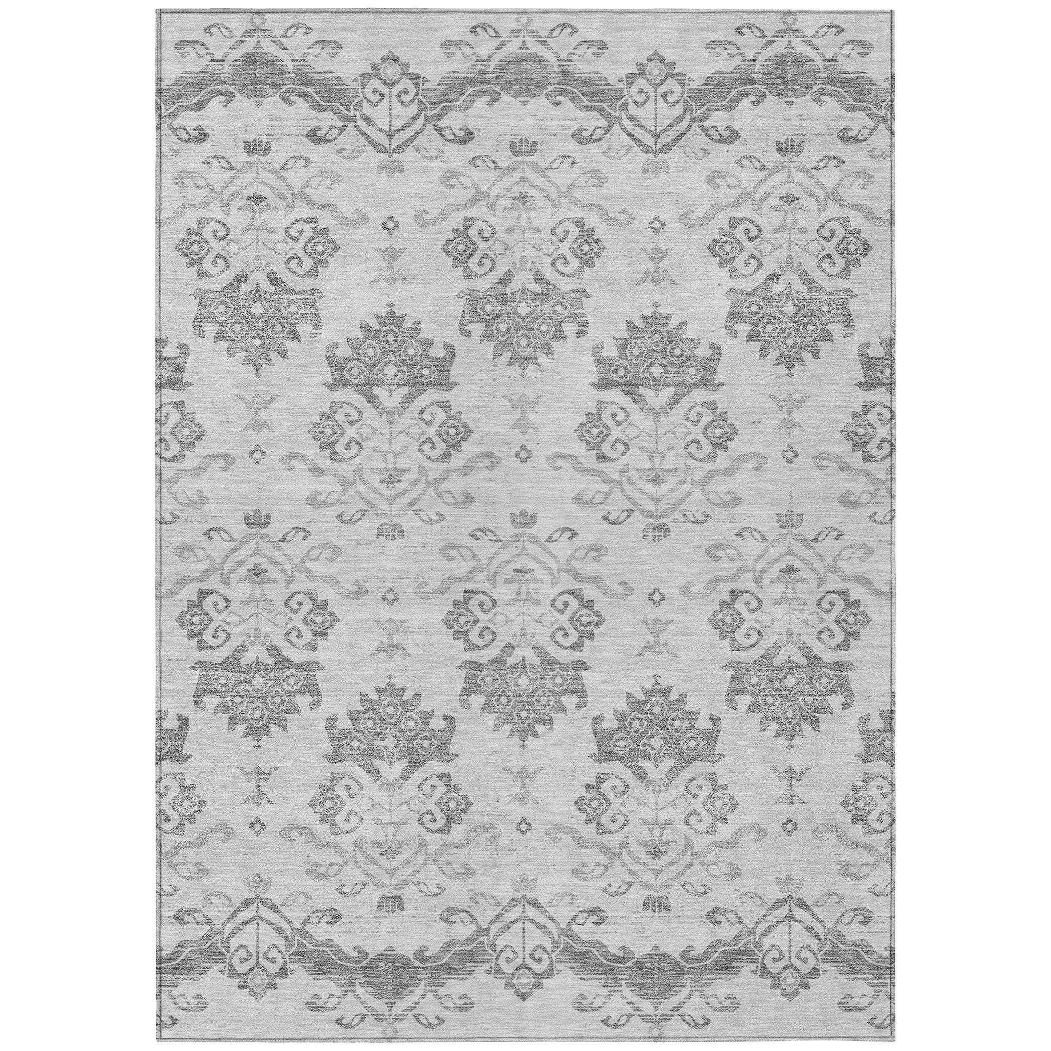 HomeRoots Tapis oriental lavable intérieur argenté 8 pi x 10 pi - Wayfair Canada