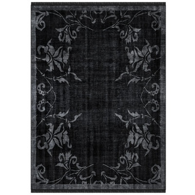 dark gray pattern carpet