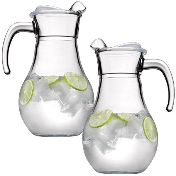 17 Stories 1.8L Large Glass Jug Water Juice Cocktails Carafe Pitcher ...