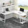Wrought Studio Steinber L Shaped Desk with Hutch & Monitor Stand, Home ...