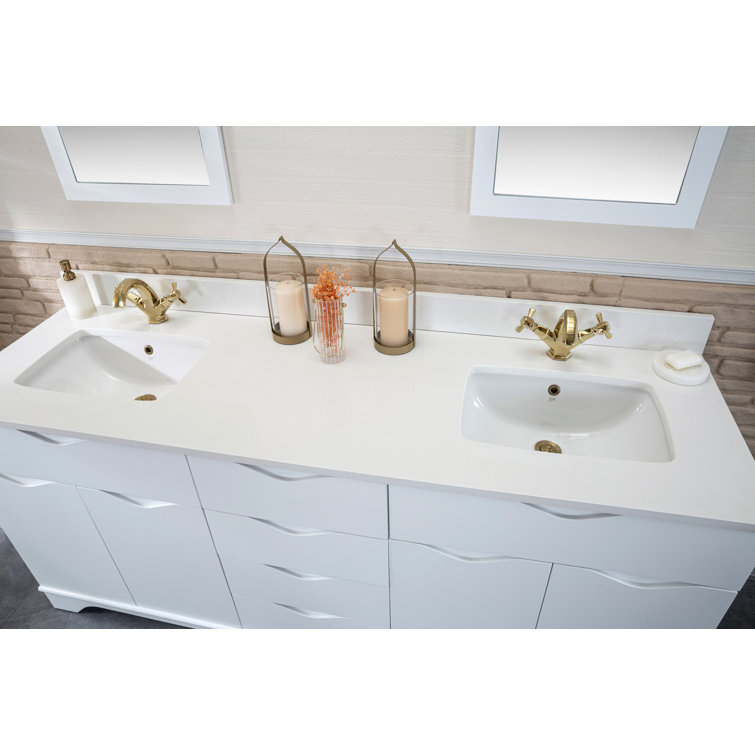 Ebern Designs Lamell 1800mm Single Bathroom Vanity with Solid ...