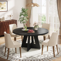Black Round Kitchen & Dining Tables You'll Love | Wayfair