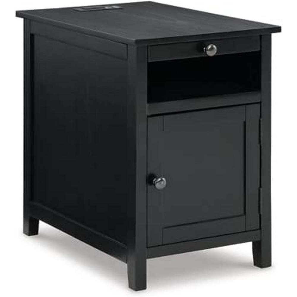 Latitude Run® Casual Compact Chairside End Table With A Storage Cabinet ...