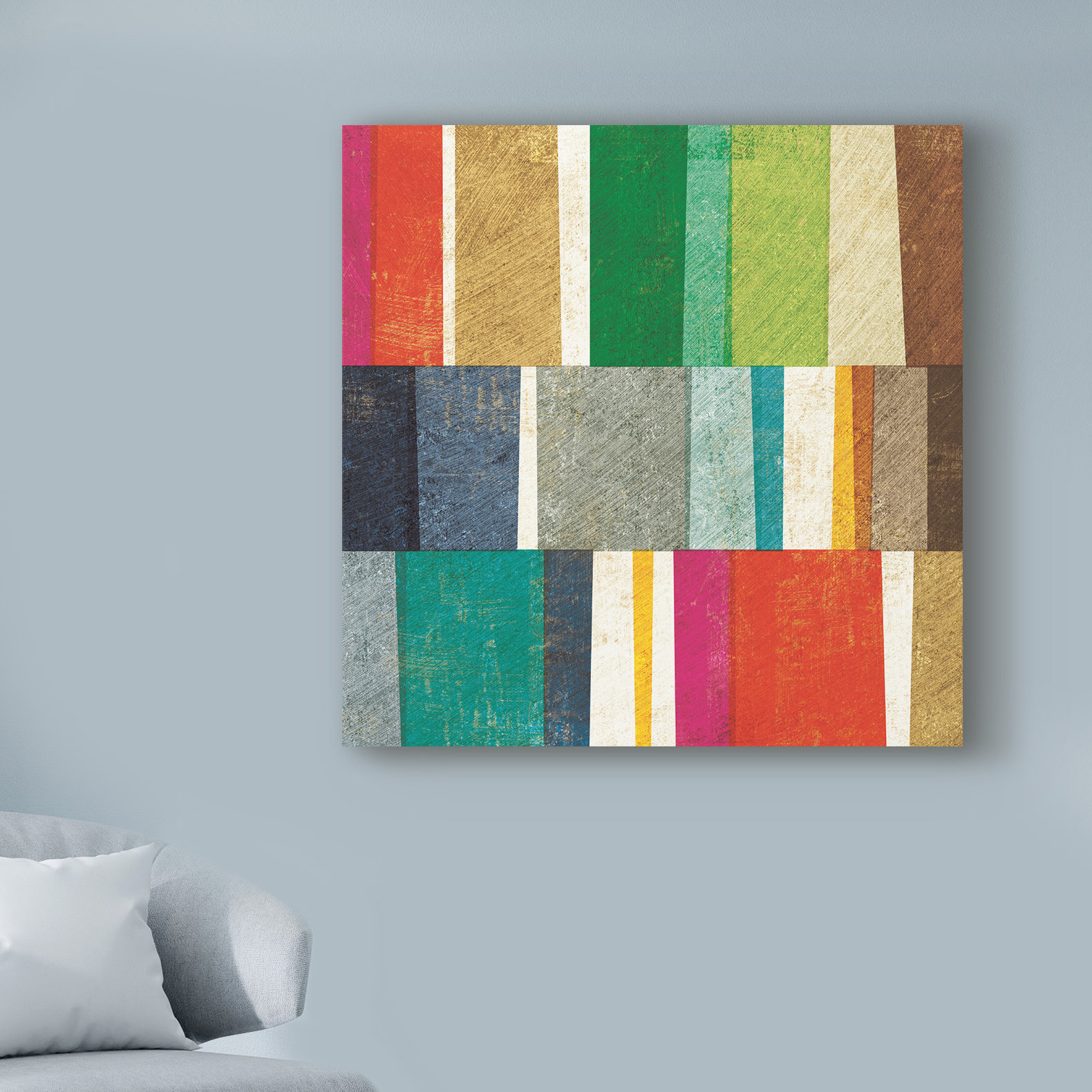 Ebern Designs " Colorful Abstract Bars " by Michael Mullan | Wayfair