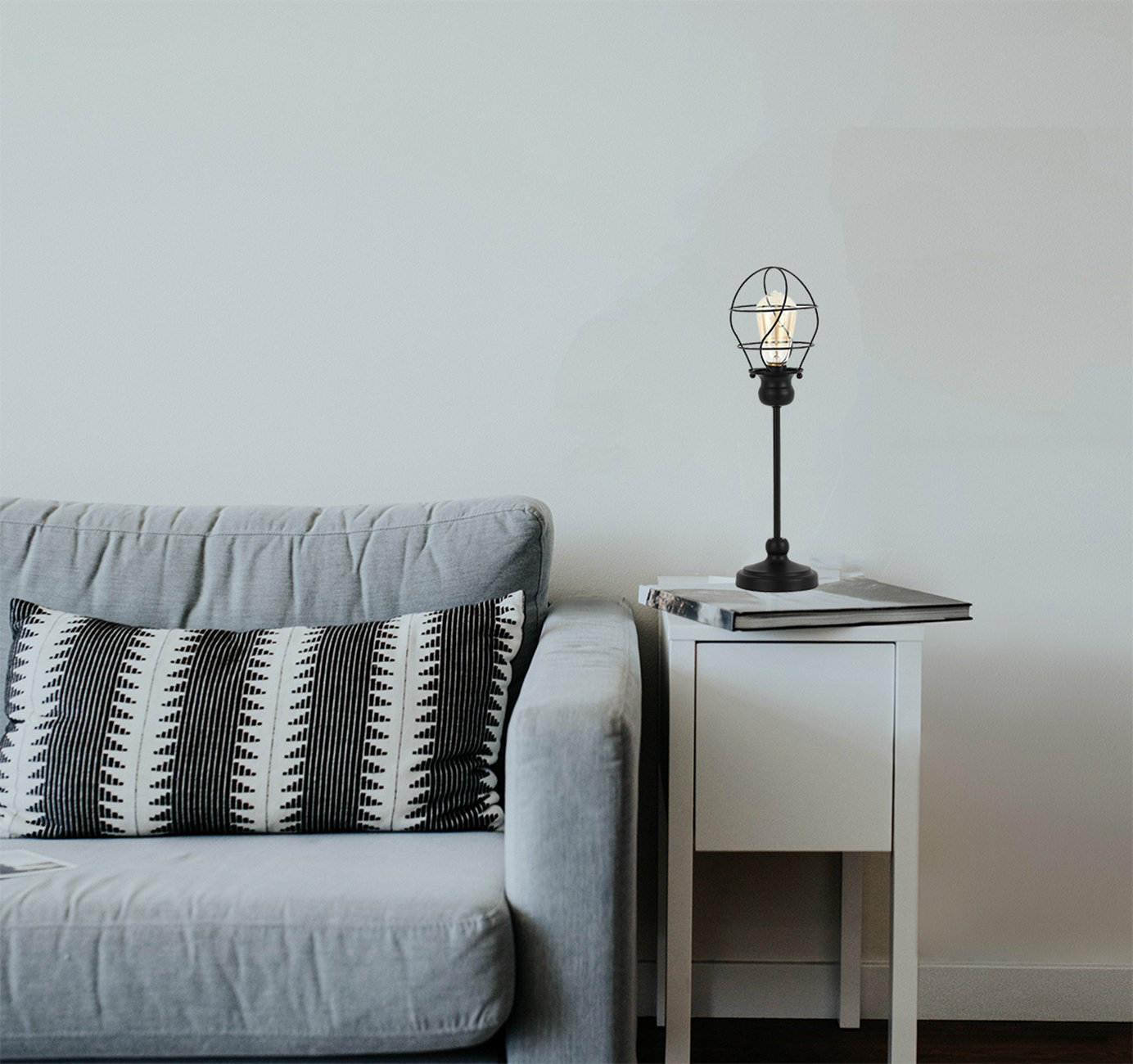 Williston Forge Oatley Industrial Table Desk Lamp, Metal Frame Lamp ...