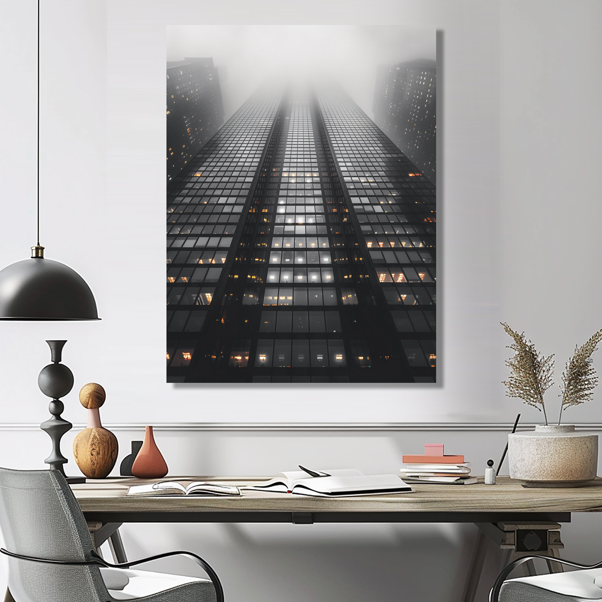 Ebern Designs Grey Colossal Structure Skyscrapers II - Skyscrapers Wall ...