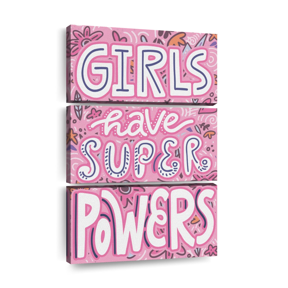 Trinx Girl Power Quotes Girls Have Super Powers Multi Piece Canvas ...