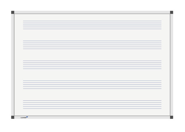 Legamaster Premium Staff Lines Wall Mounted Magnetic Whiteboard ...
