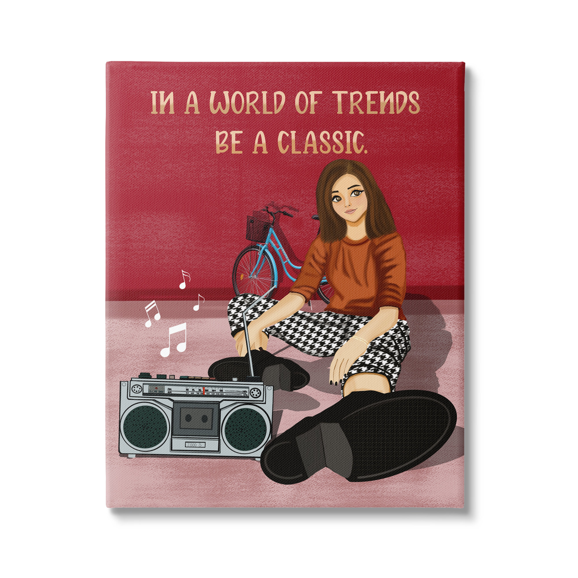 Trinx Motivational Girl with Boombox Canvas Wall Art by Saba Rauf ...