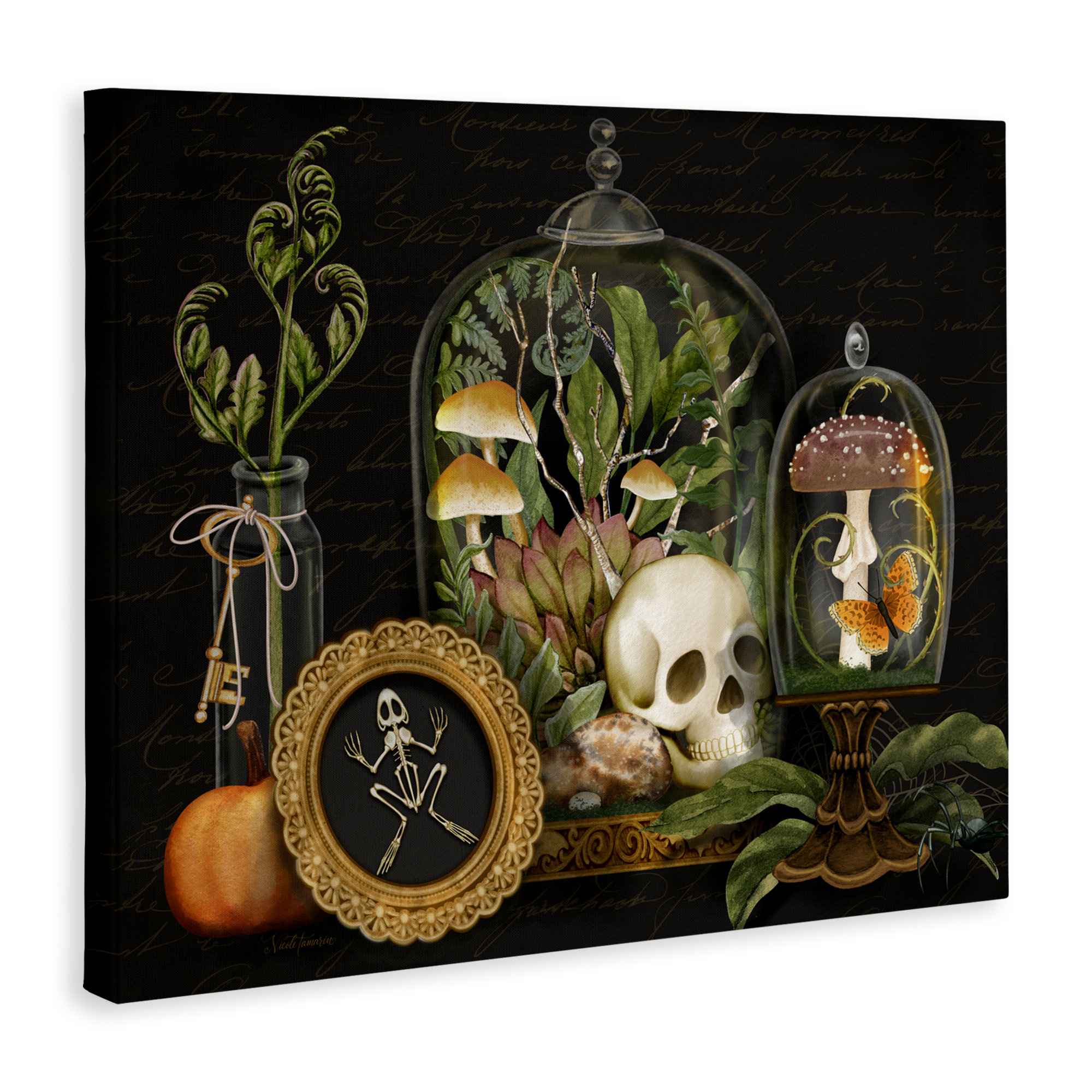 Astoria Grand Dark Academia Terrarium Motif Canvas, design by Nicole ...