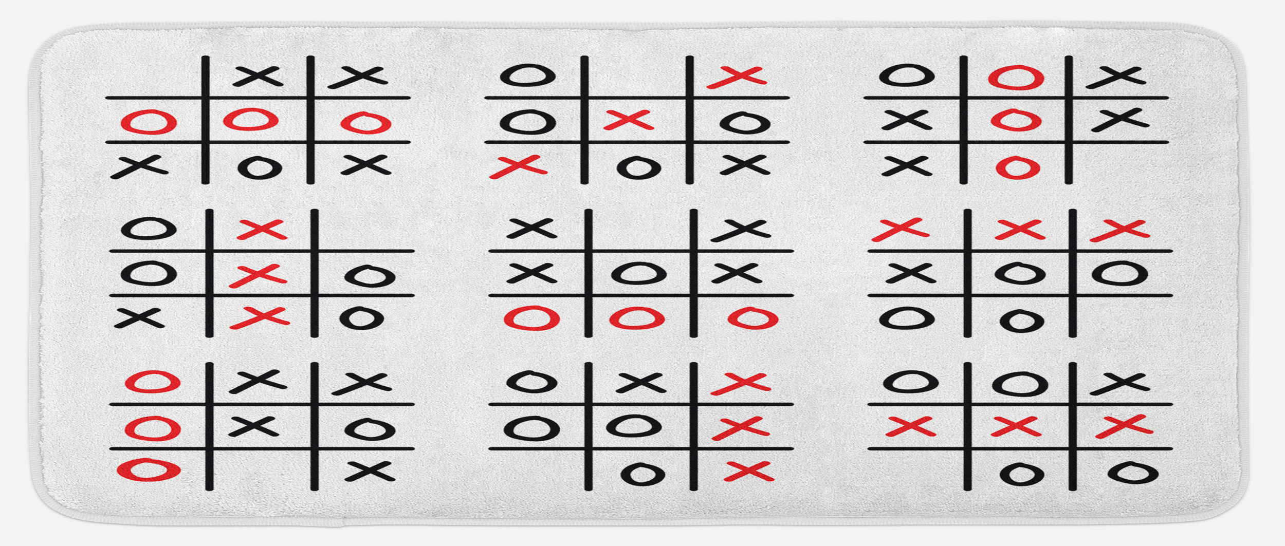 East Urban Home Doodle Style Tic Tac Toe Game Set Table With X And O ...