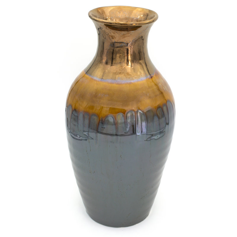 Euro Ceramica Patina Sienna Flared Shoulder Vase | Wayfair