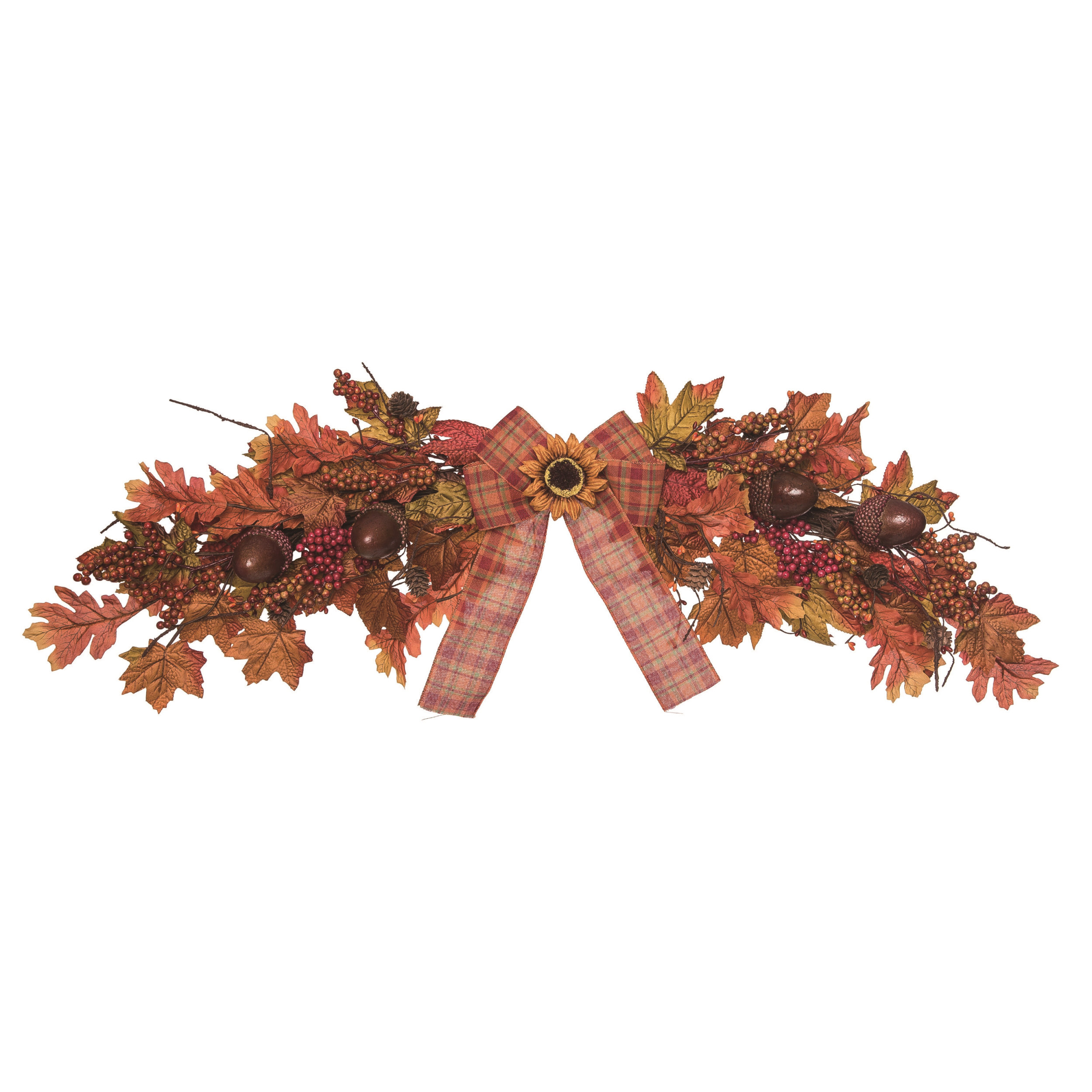 The Holiday Aisle® Harvest Leaves and Acorn Swag | Wayfair