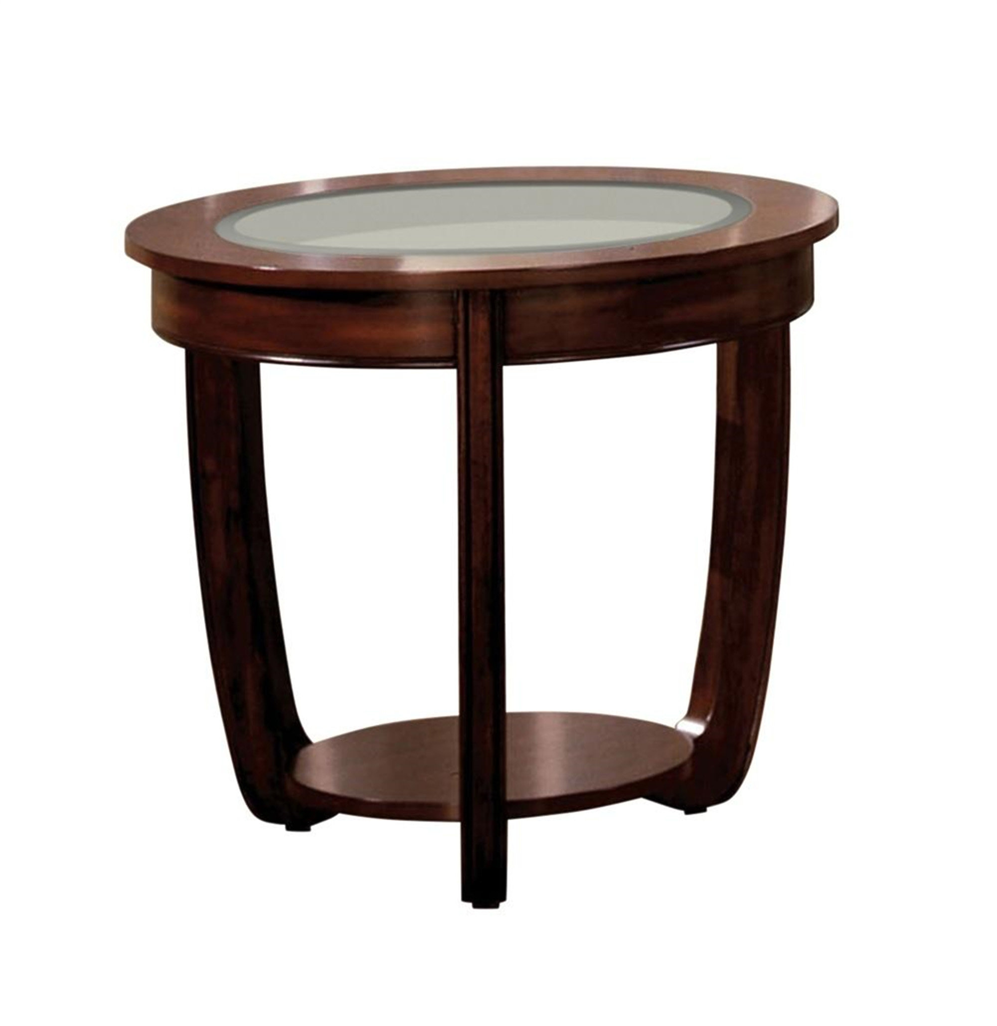 Hokku Designs Charming Round End Table With Open Shelf And Exquisite ...