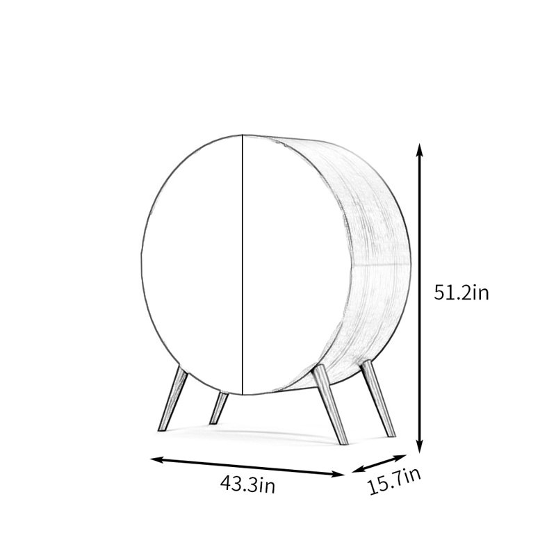Liu's ink furniture 43in Two-door Round Sideboard | Wayfair