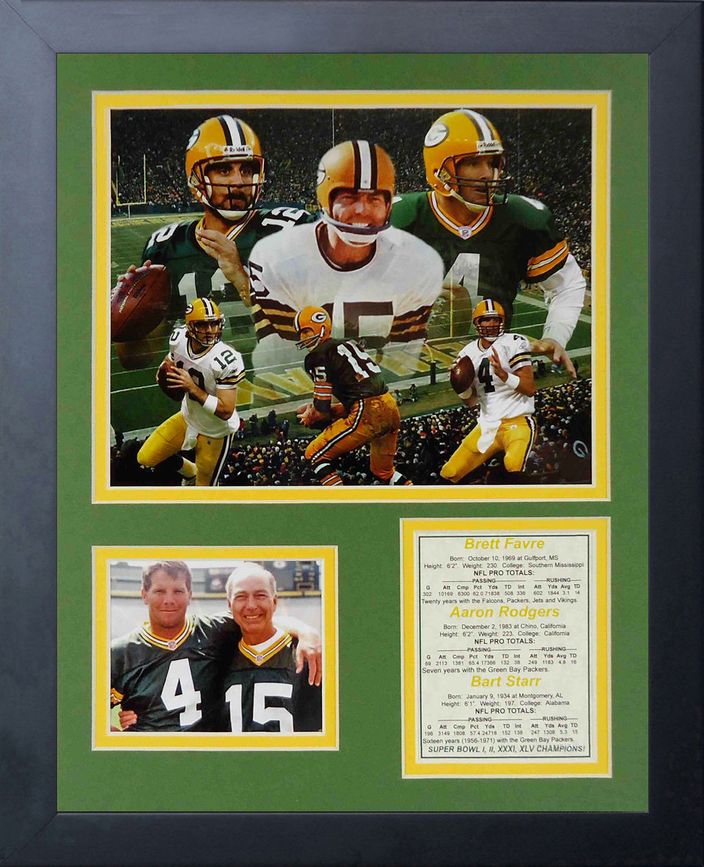 Legends Never Die Green Bay Packers Packers Quarterbacks Framed ...