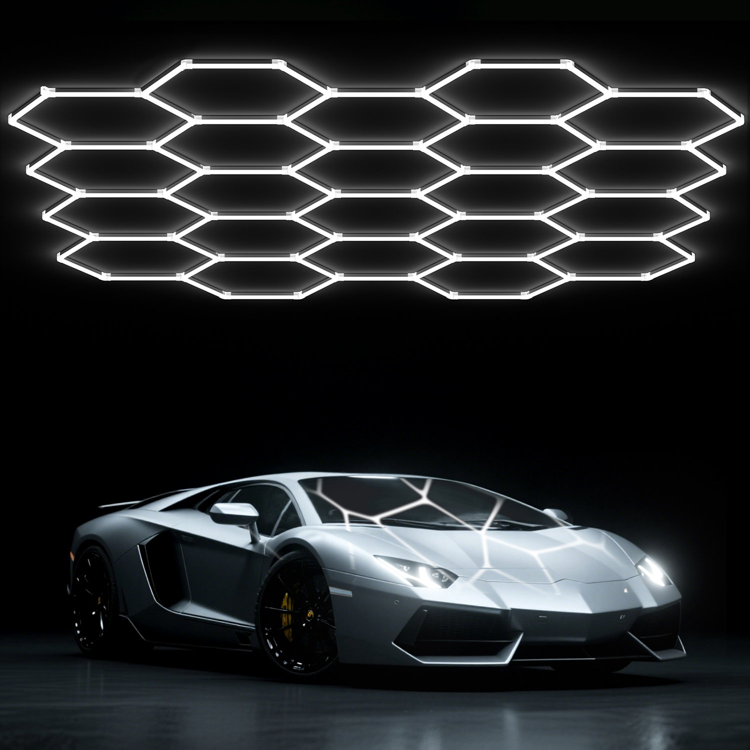 Wrought Studio Modern Hexagon LED Ceiling Light, DIY Honeycomb Design ...