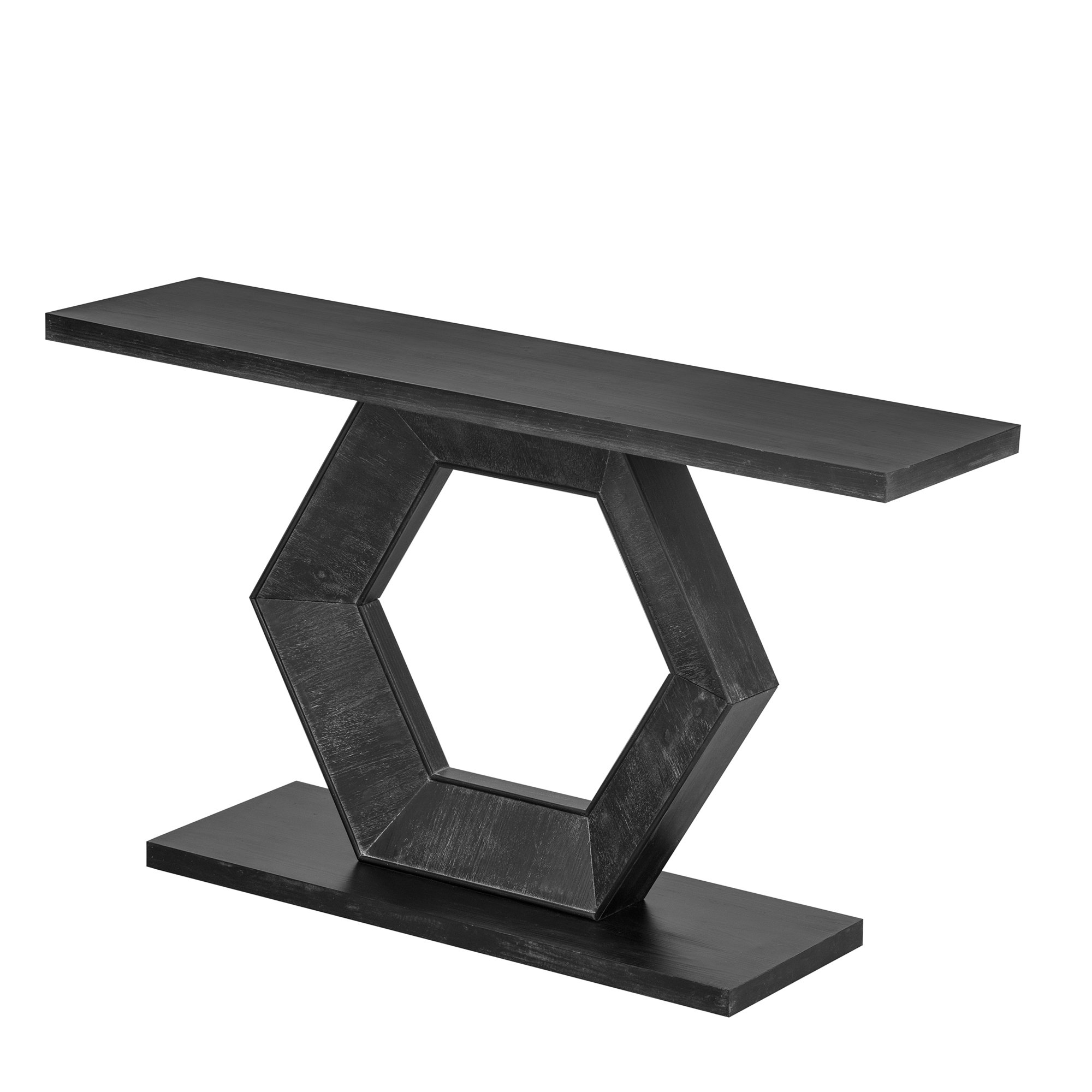 Brayden Studio® Modern Console Table With Innovative Hollow Hexagon Leg ...