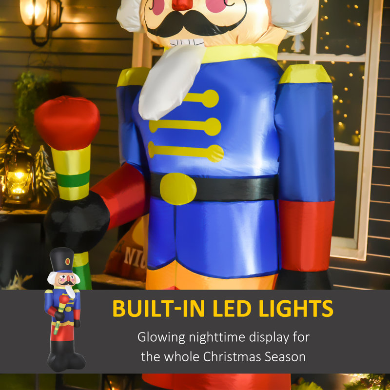 The Holiday Aisle® Walnut Soldier with Scepter Christmas Inflatable ...