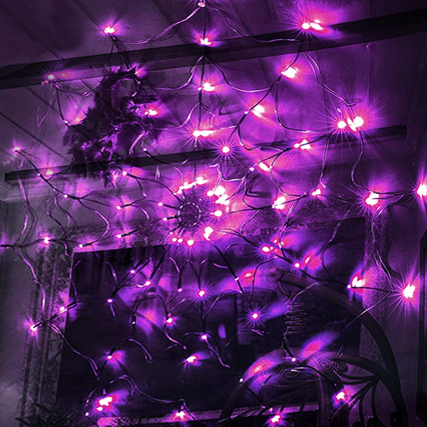 The Holiday Aisle® Spider Web Net For Halloween 70 Light Battery Net Lights And Reviews Wayfair