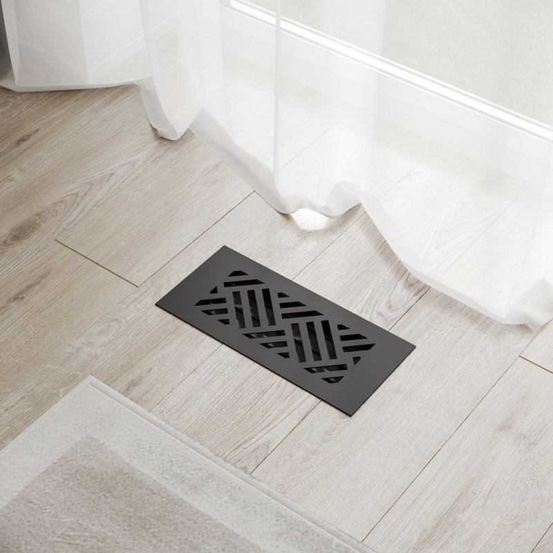 Reggio Register 4x10 Low-Profile Steel Floor Vent Cover - Diagonal ...