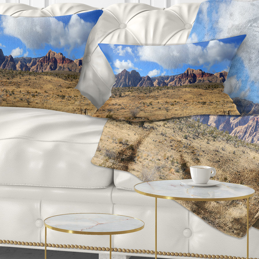 Design Art Red Rock Canyon Landscape - Landscape Printed Throw Pillow ...