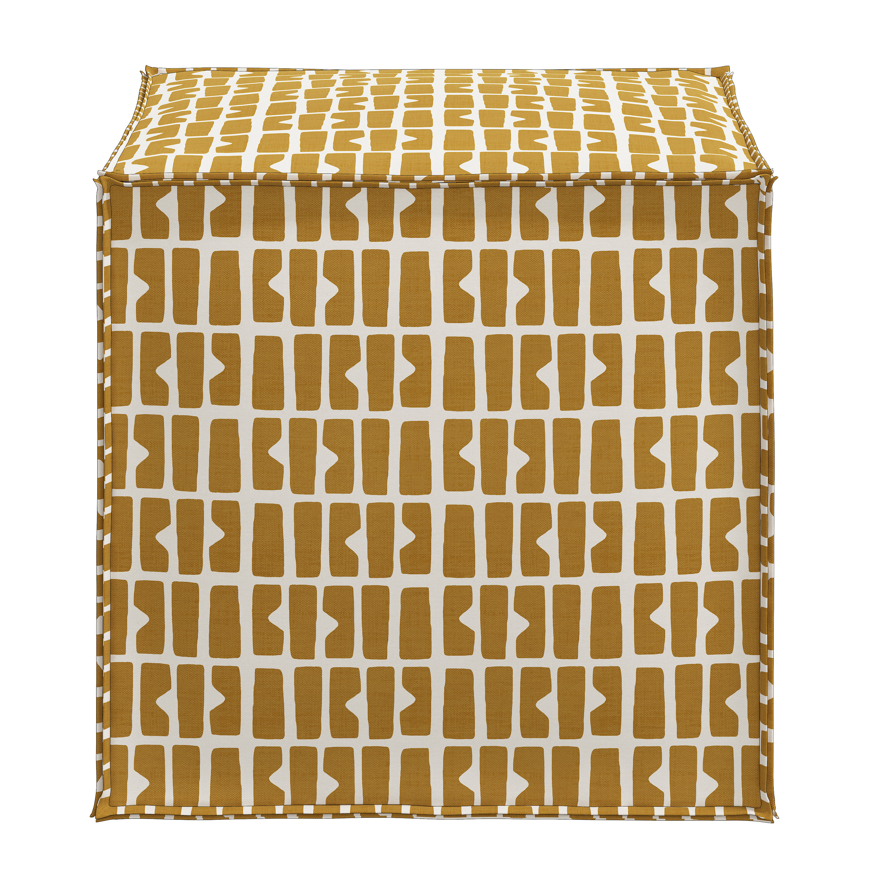 Ebern Designs Beyla 19" Wide Square Geometric Cube Ottoman | Wayfair