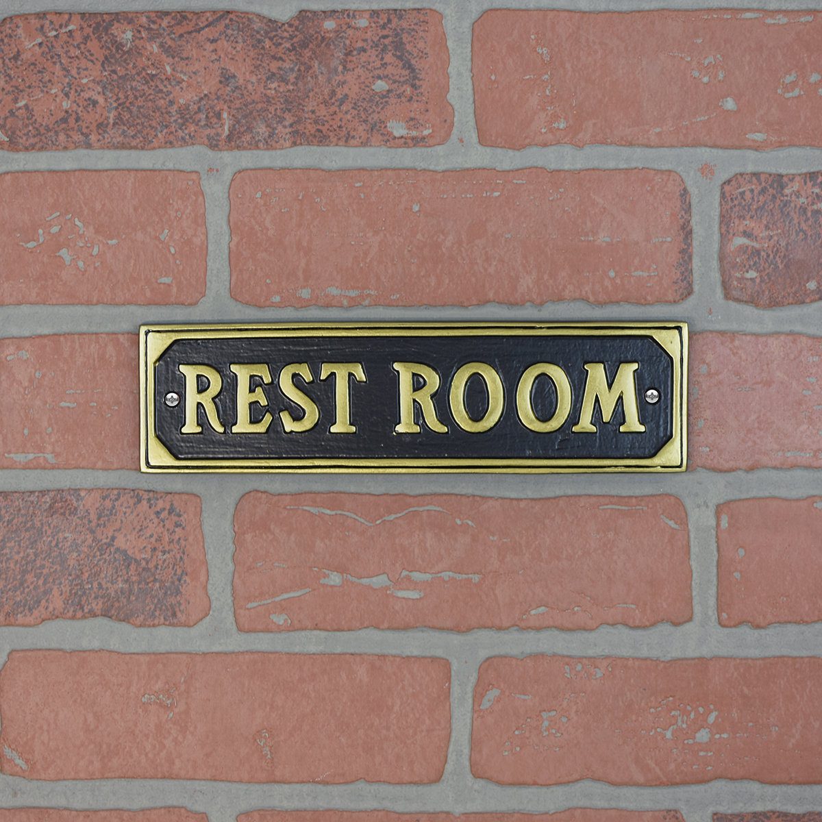Trinx Brass Metal Rest Room Door Sign Business Office Bar Tavern Pub ...
