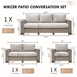 Latitude Run® Akosh 6 Piece Sofa Seating Group with Cushions & Reviews ...