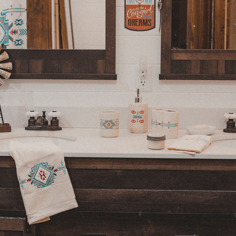 Paseo Road by HiEnd Accents Spirit Valley Cream Aztec Print Ceramic ...