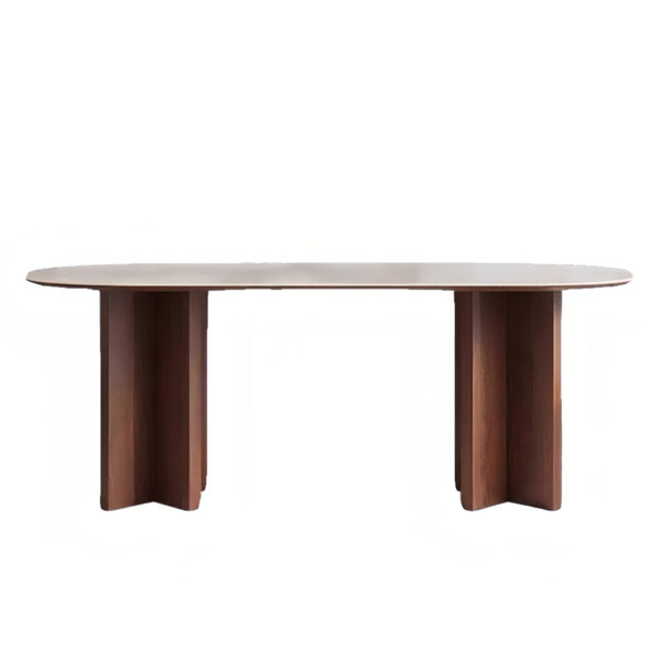 PEPPER CRAB Oval Solid Wood Base Dining Table - Wayfair Canada