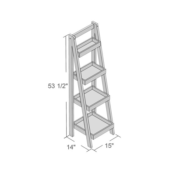 Breakwater Bay Goshen 135.8cm H x 38cm W Ladder Bookcase & Reviews ...
