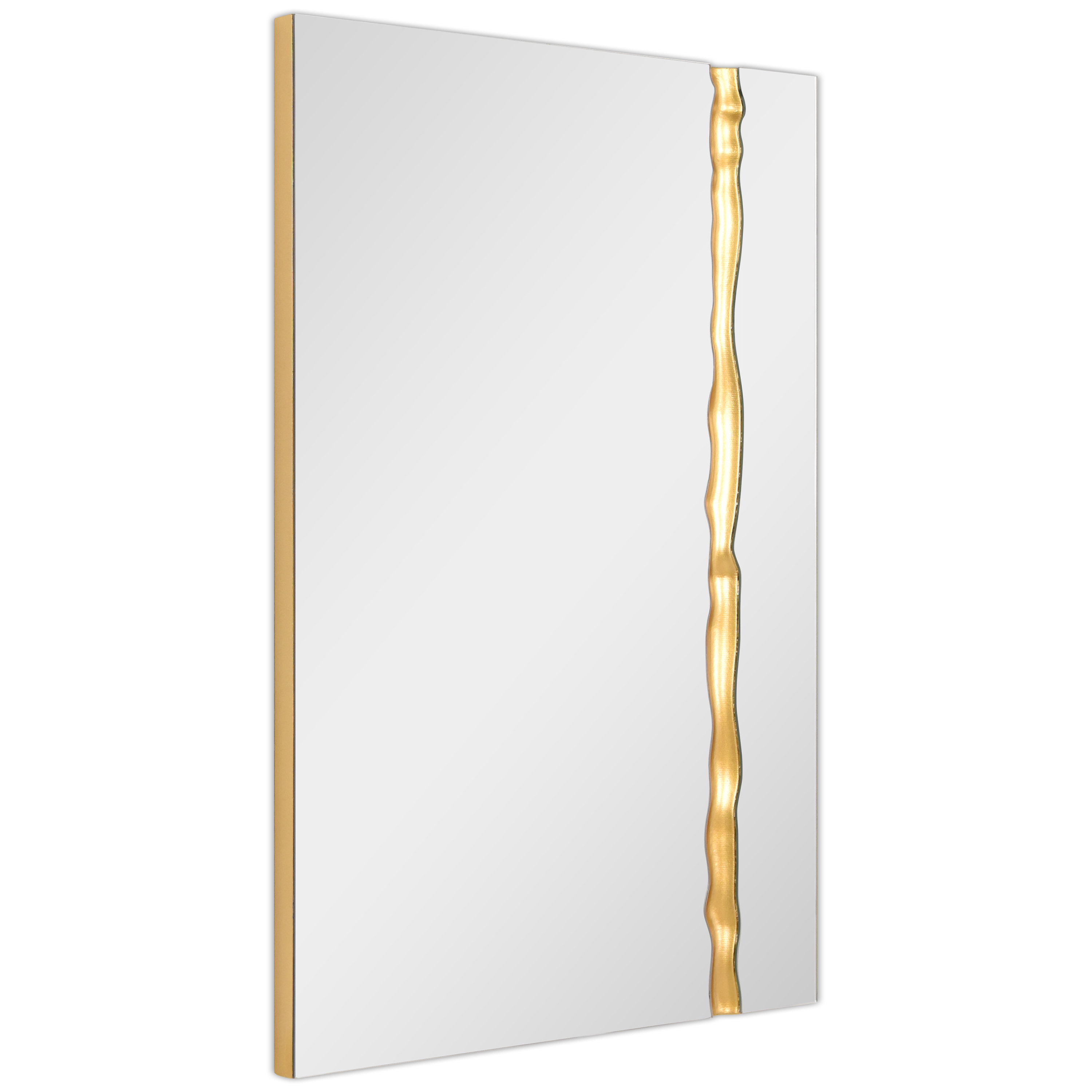 Empire Art Direct "Golden Stream Rectangular Wall Mirror", Frameless ...