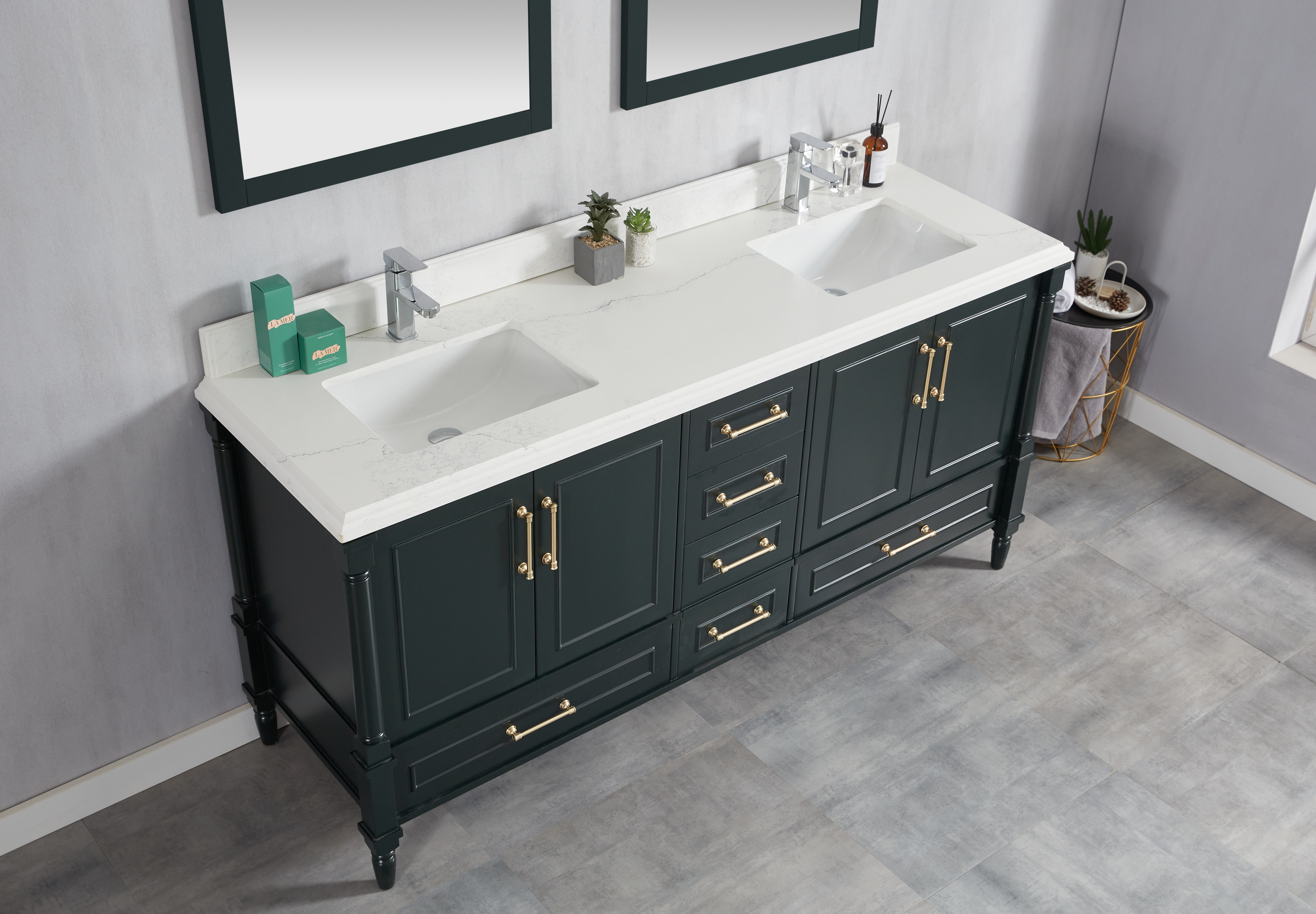 Mercer41 Flavell 72" Double Bathroom Vanity Set | Wayfair