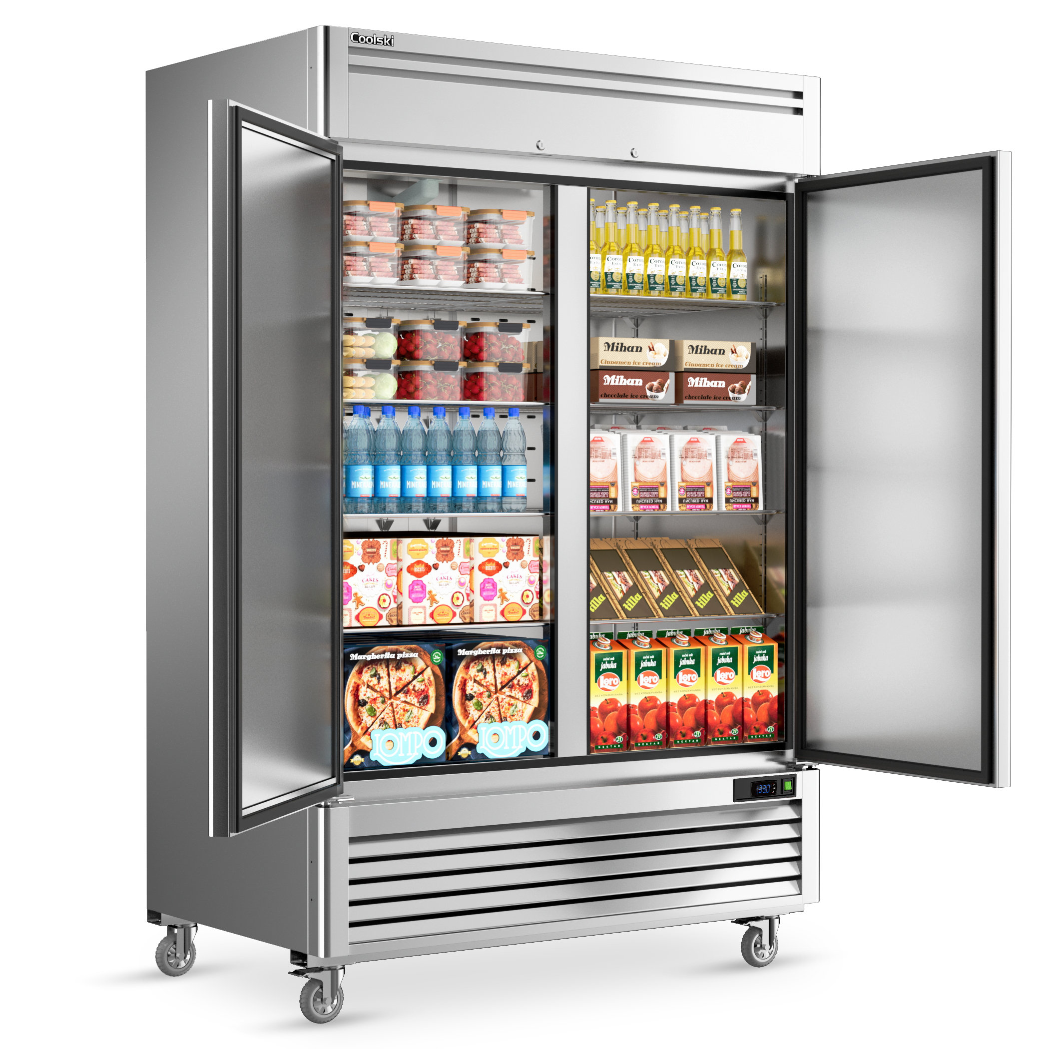 Coolski CMF Coolski 54"w 2 Door Commercial Refrigerator, 49 Cu.ft ...