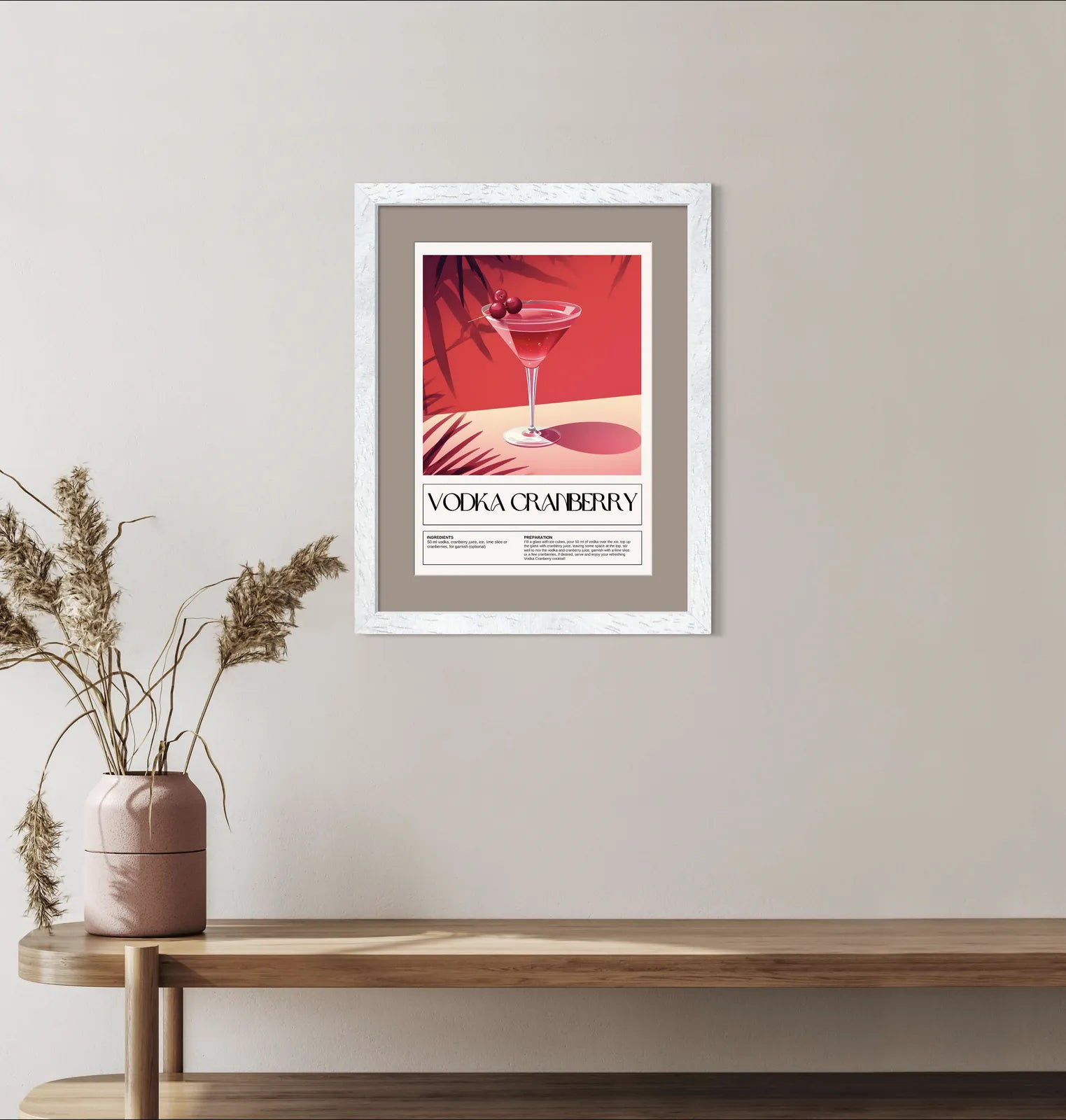 ClassicLiving Vodka Cranberry Art Print – Shadowed Cocktail Design ...