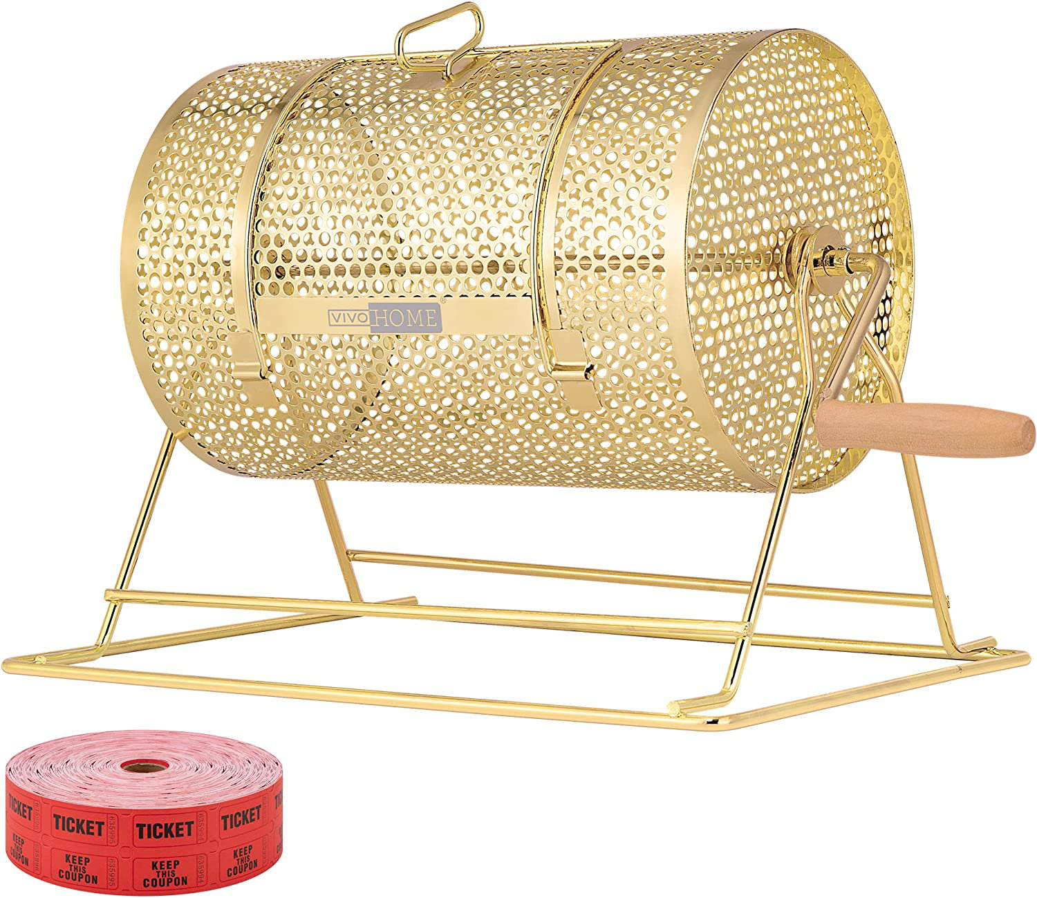 VIVOHOME Brass Plated Raffle Ticket Drum - Wayfair Canada