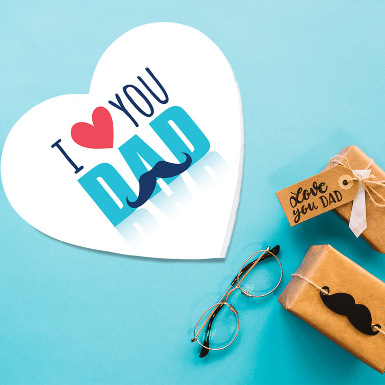 Koyal Wholesale Happy Father's Day Heart Shaped Gift Box With Lid, I ...