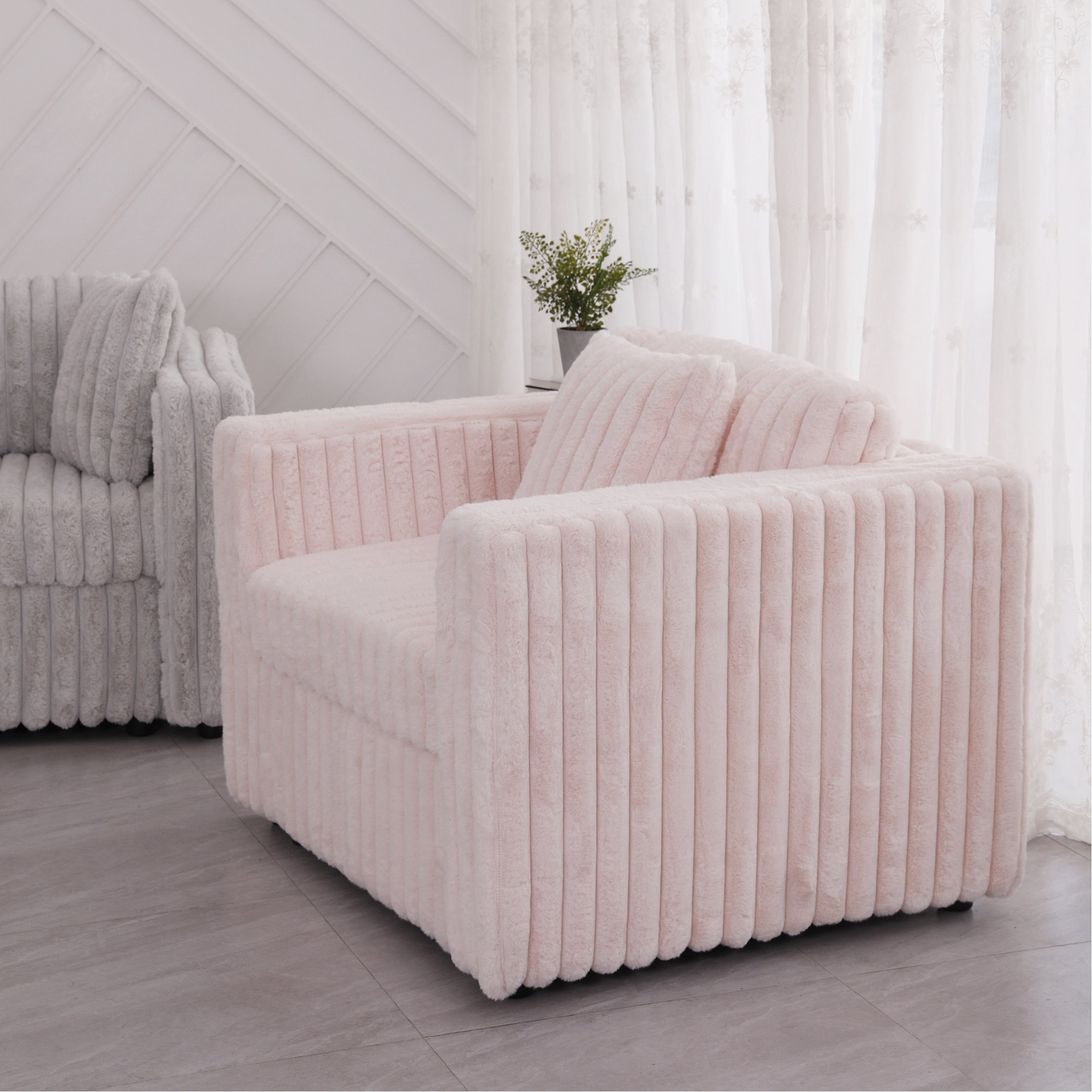 Latitude Run® 44.9" Plush Modular Sofa Single - Highly Comfortable ...