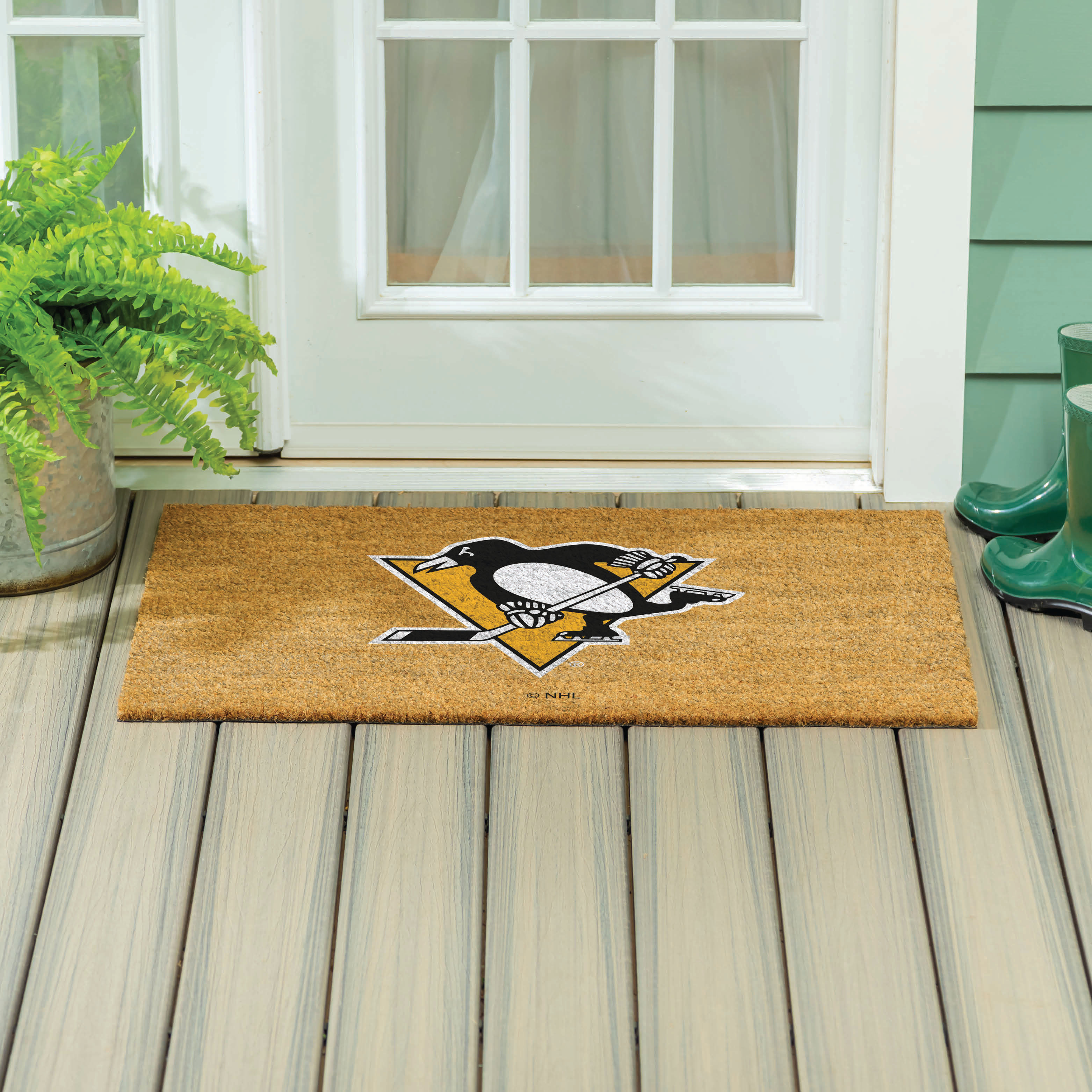 Ophelia & Co. Pittsburgh Penguins Large Full Color Coir Mat, 36"x24 ...