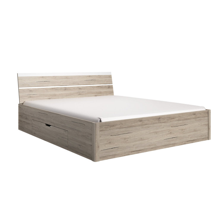August Grove Elegant Storage: Beta Divan Bed 180cm in Oak | Wayfair.co.uk