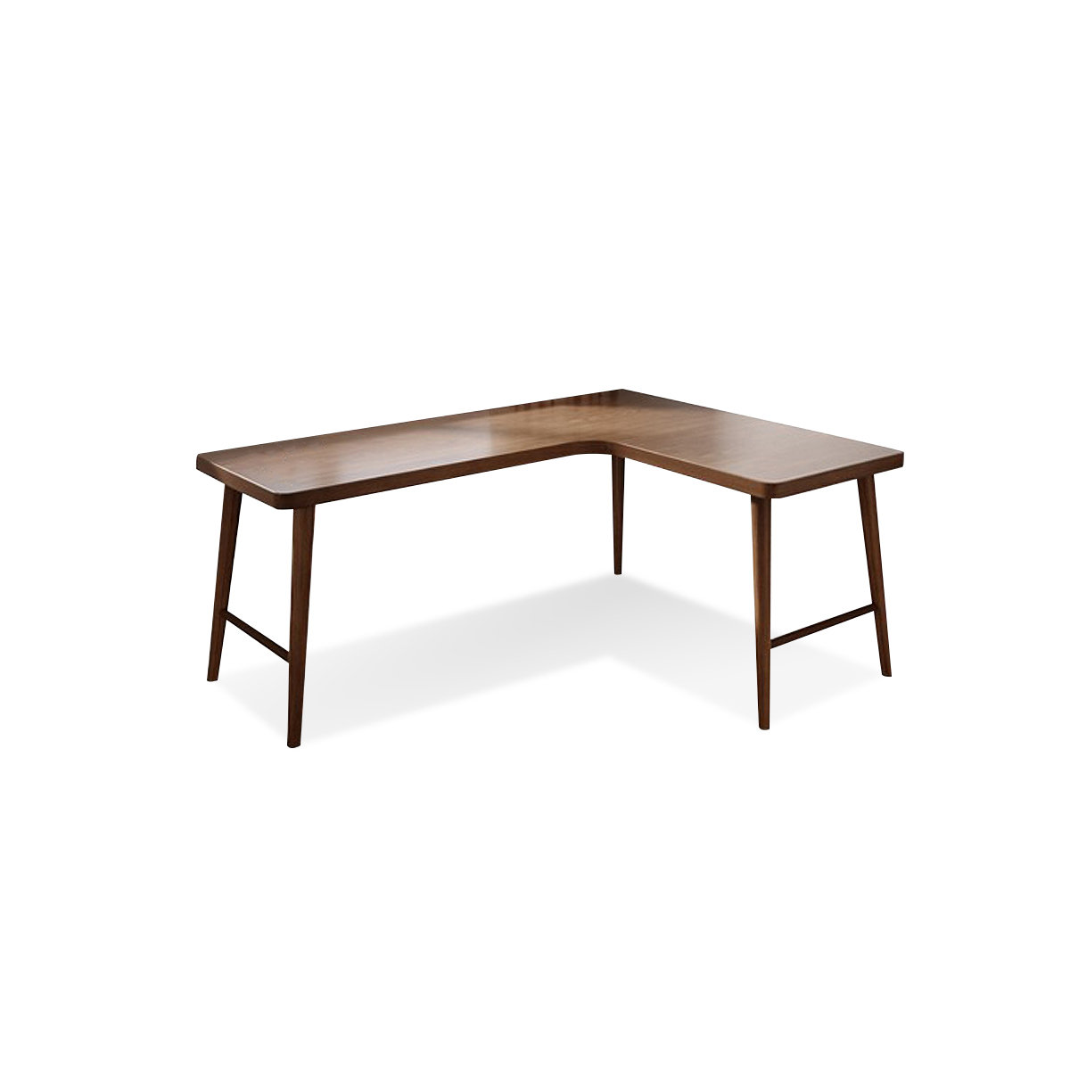 Corrigan Studio® Nut-brown + Free form + Pine + Writing desk | Wayfair
