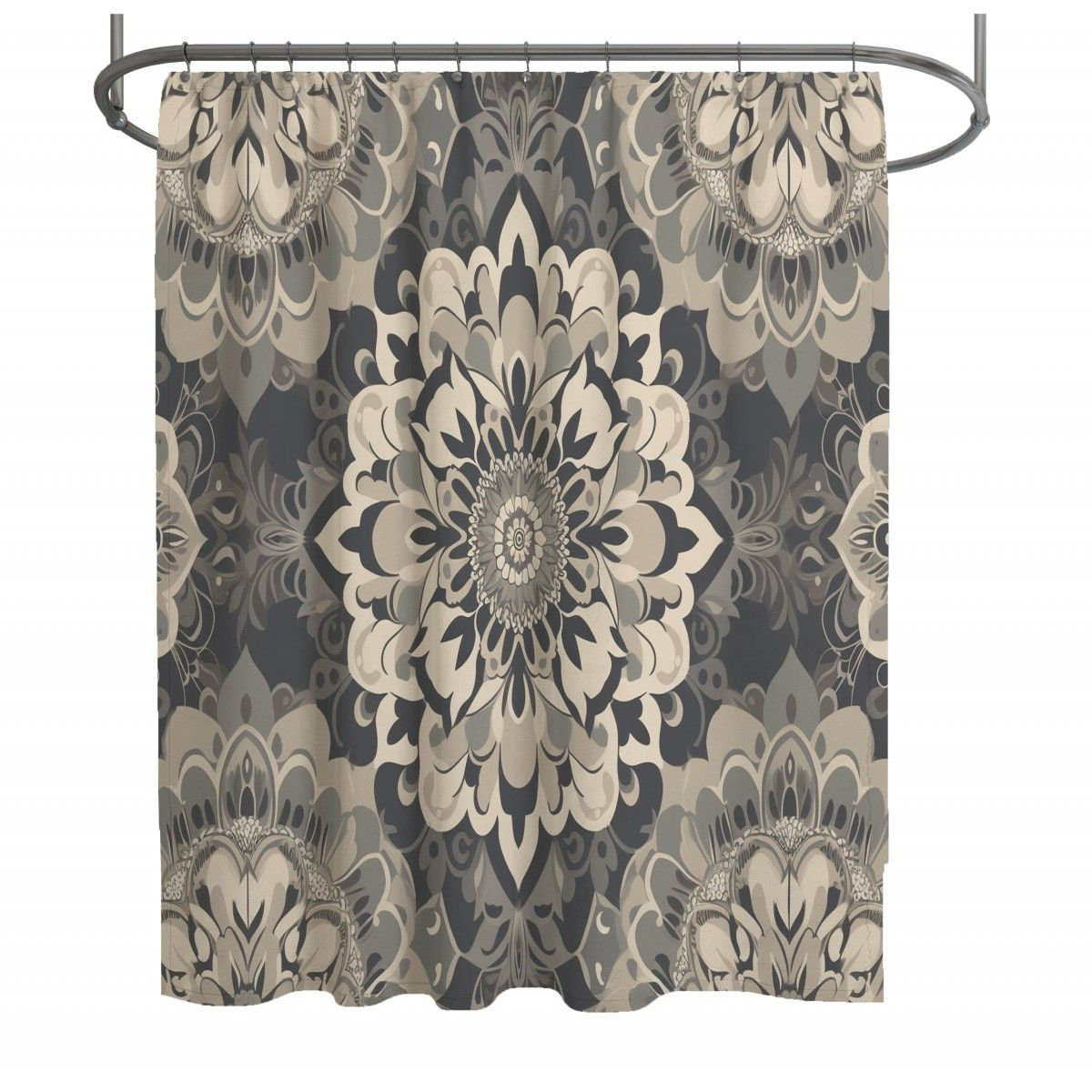 East Urban Home Mandala Shower Curtain Bohemian Bathroom Decor
