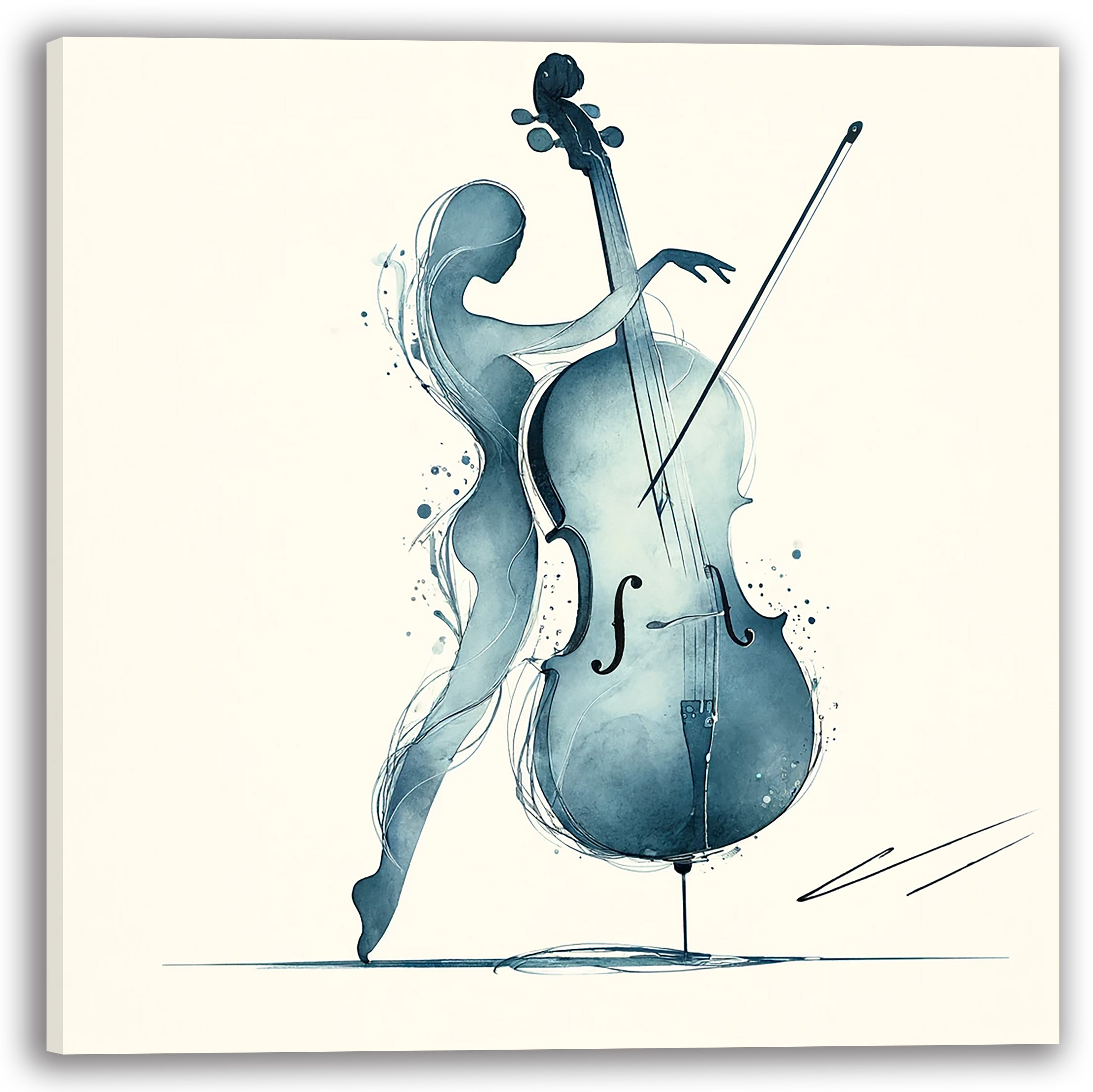 abstract cello