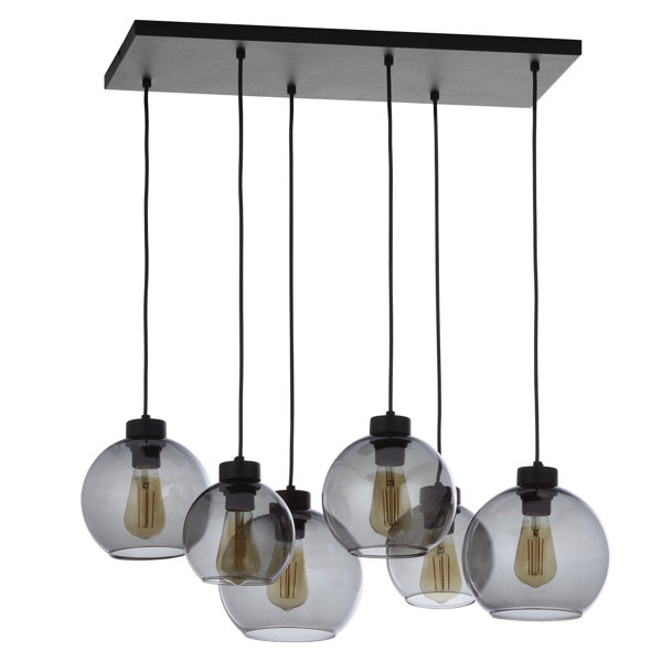 HowHomely Cubus 6 - Light Stainless Steel Cluster Pendant | Wayfair.co.uk