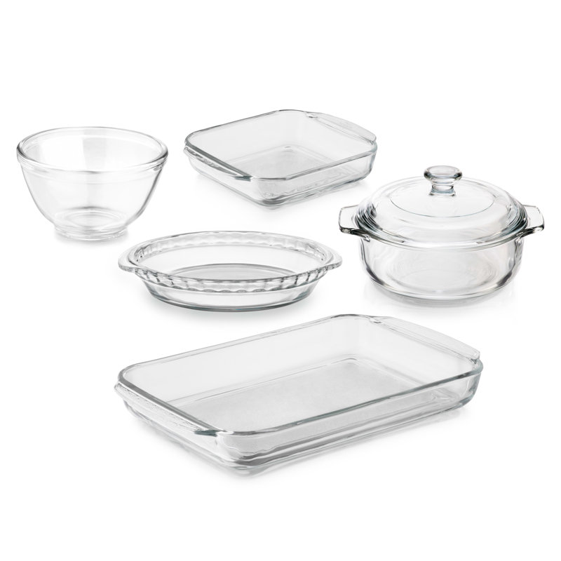 Libbey Baker's Basics Libbey 6-Piece Glass Casserole Baking Dish Set ...