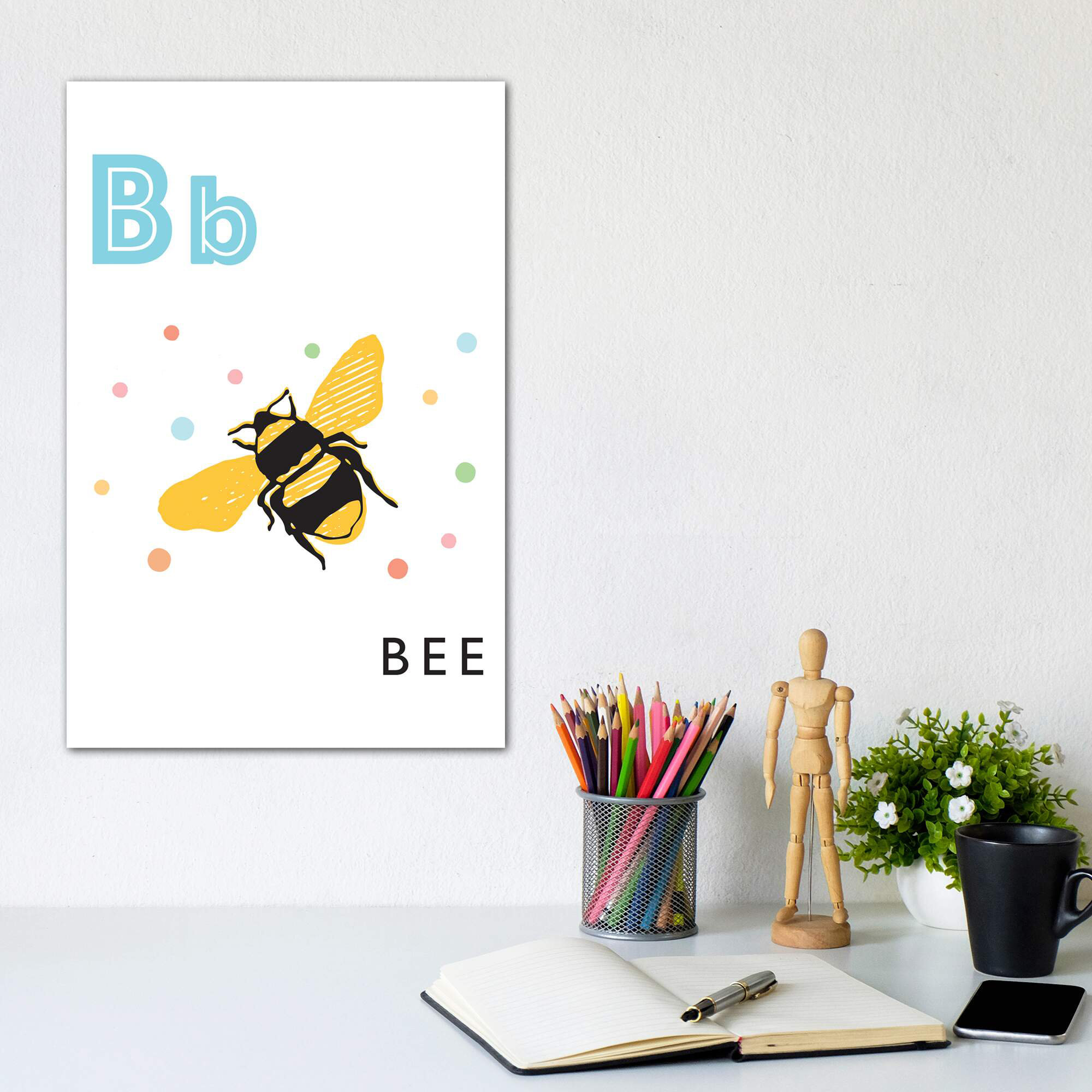 East Urban Home Alphabet Flash Cards B - Graphic Art Print | Wayfair